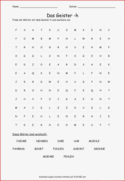 6 Tolle Dehnungs H Grundschule Arbeitsblätter Kostenlos Für Sie ...