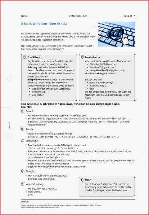 E-mail Schreiben Arbeitsblatt Grundschule: 6 Optionen Nur Für Sie | Kostenlose Arbeitsblätter ...
