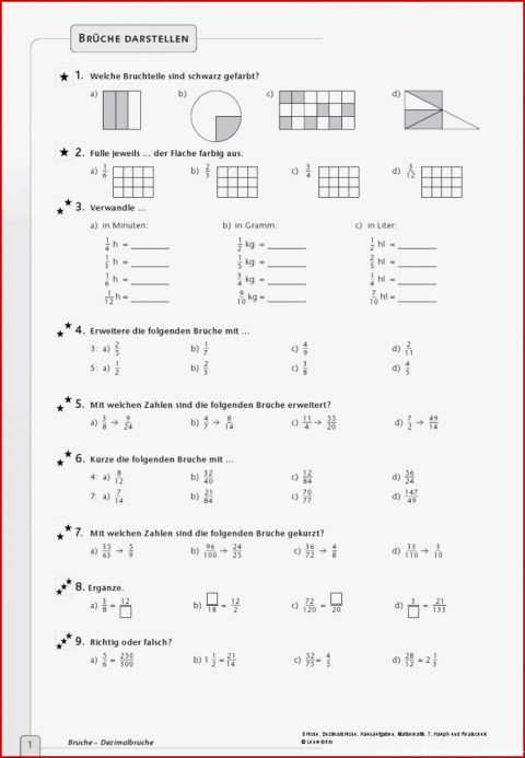 Mathe Arbeitsblatter Bruchrechnen